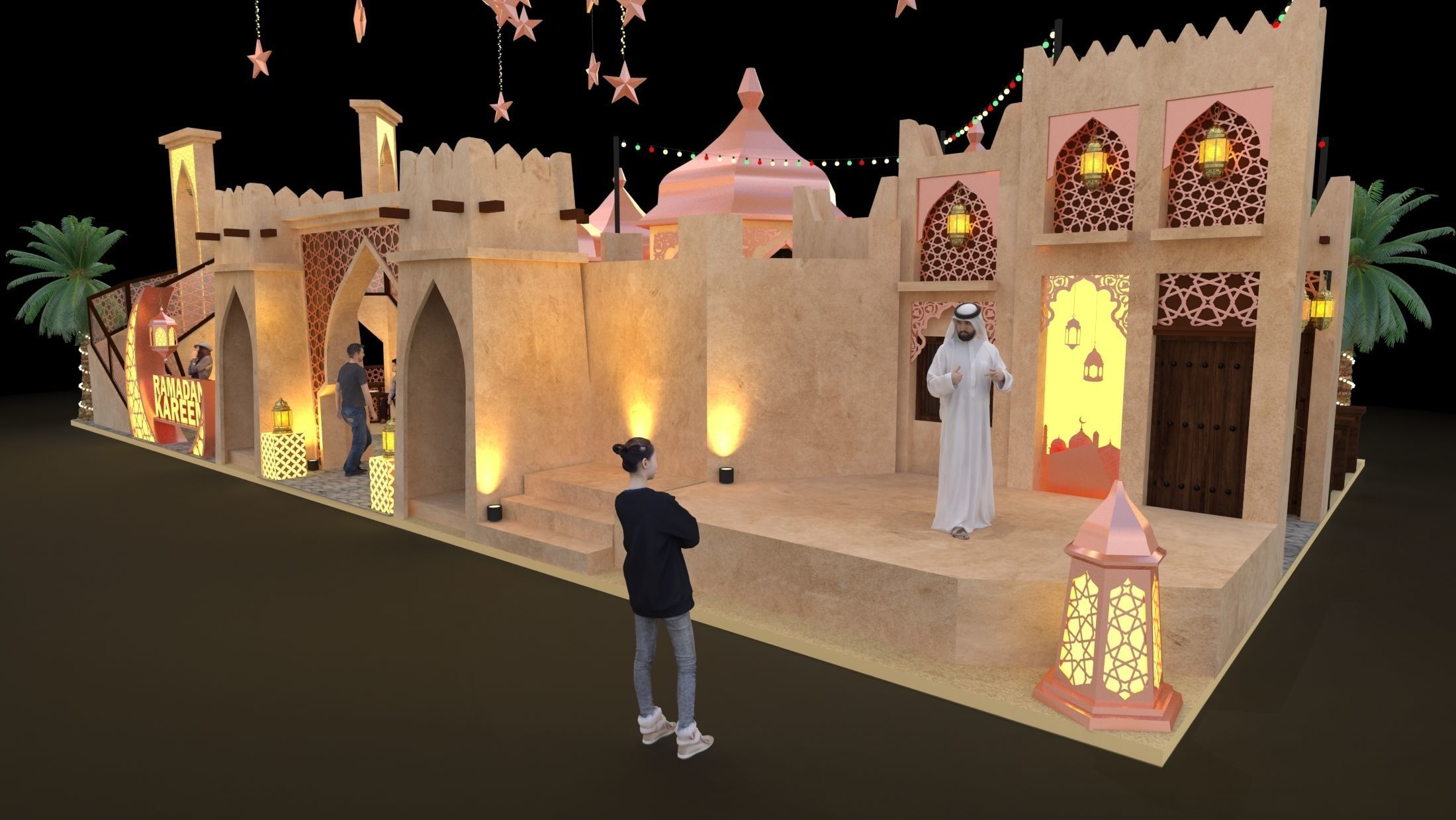 Ramadan Mall Decoration 002 3D model | CGTrader