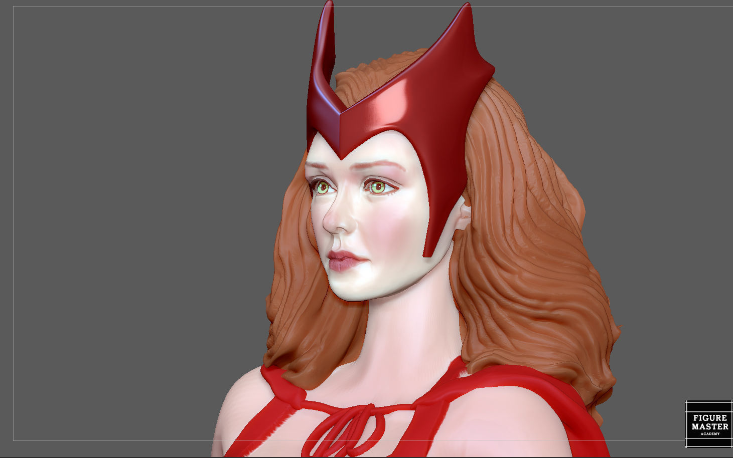 WANDA SCARLET WITCH HALLOWEEN COSTUME MARVEL MCU WANDA VISION 3D model ...