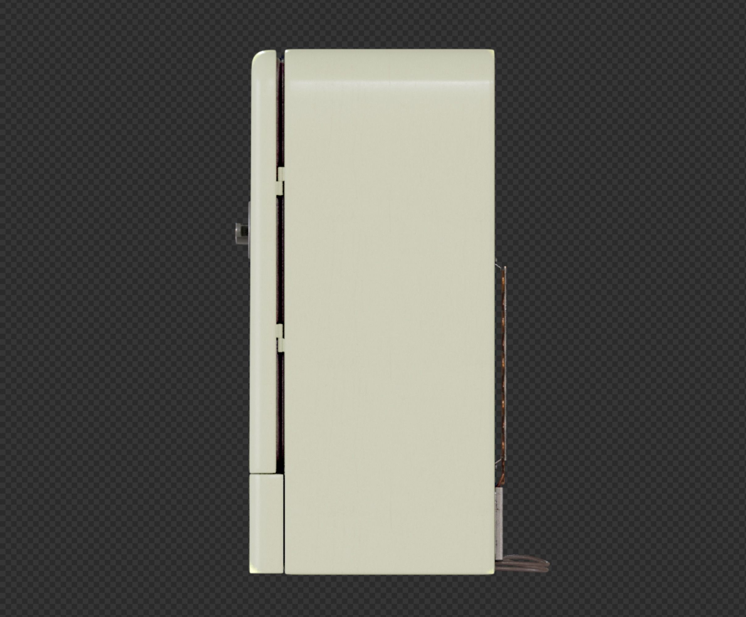 Vintage old refrigerator or fridge 3D model | CGTrader