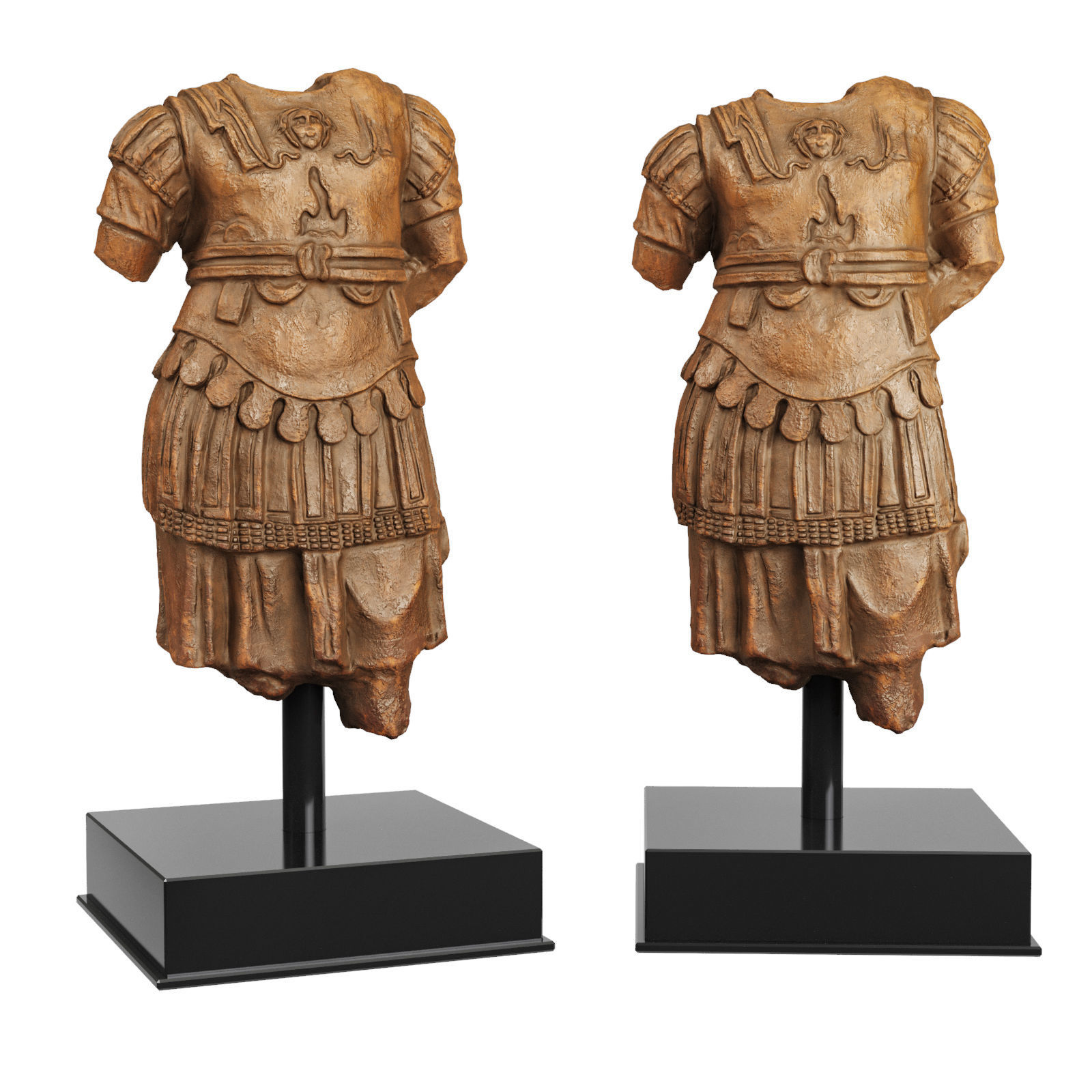 3D model Torso Cuirass statue of a Roman Emperor VR / AR / low-poly ...