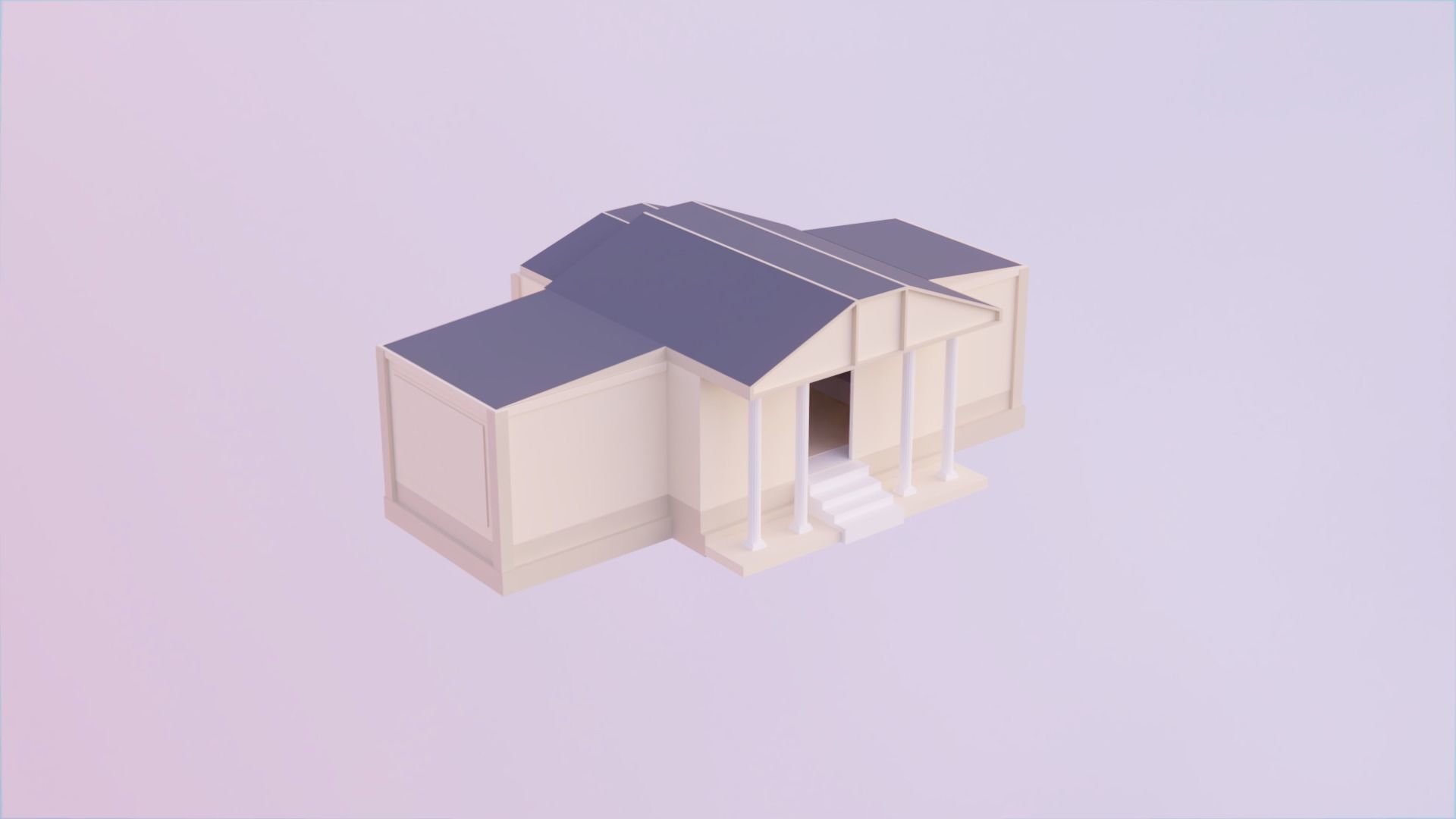3D model game-ready Bank - Low Poly Style | CGTrader
