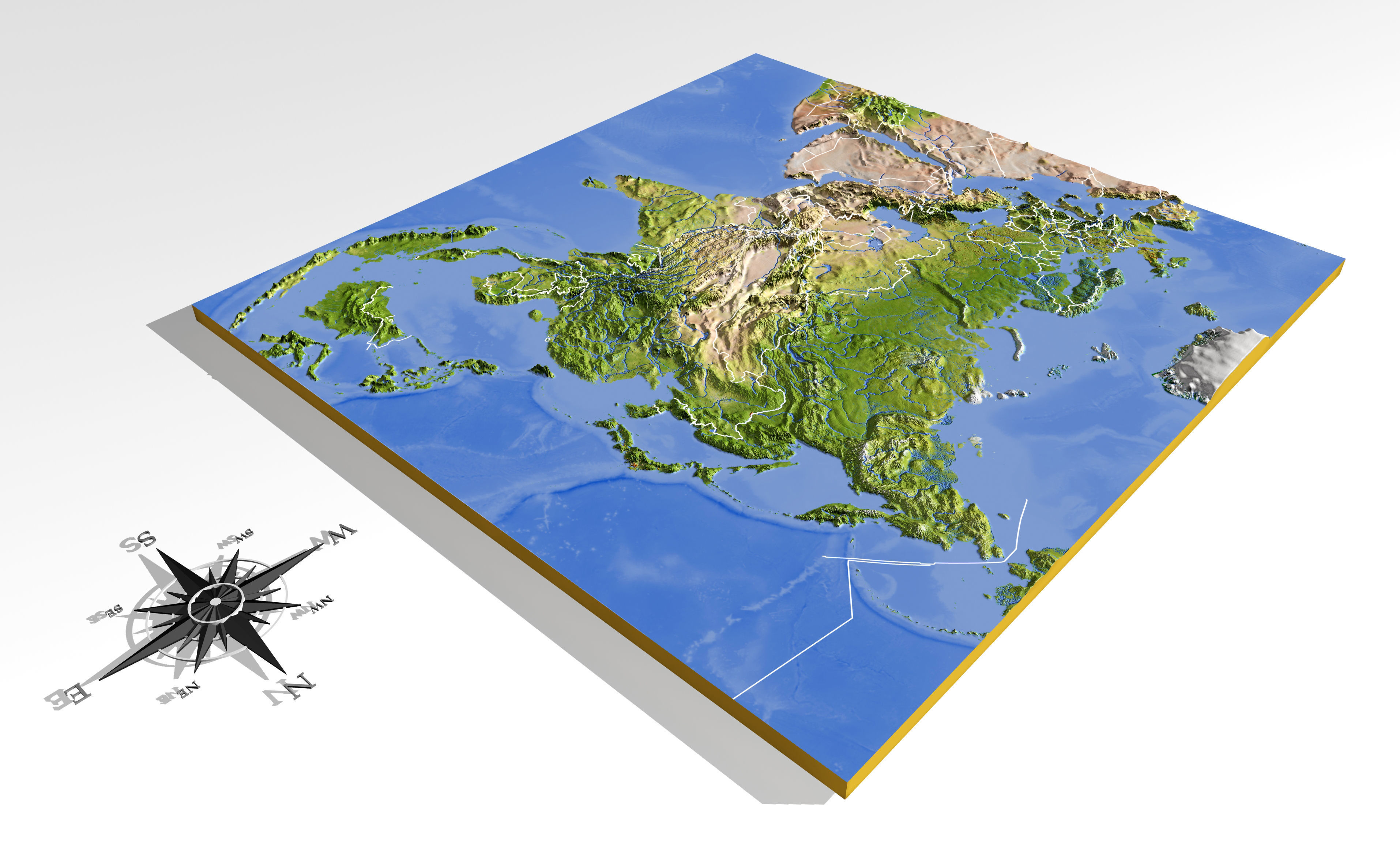 Asia High resolution 3D relief maps 3D model | CGTrader
