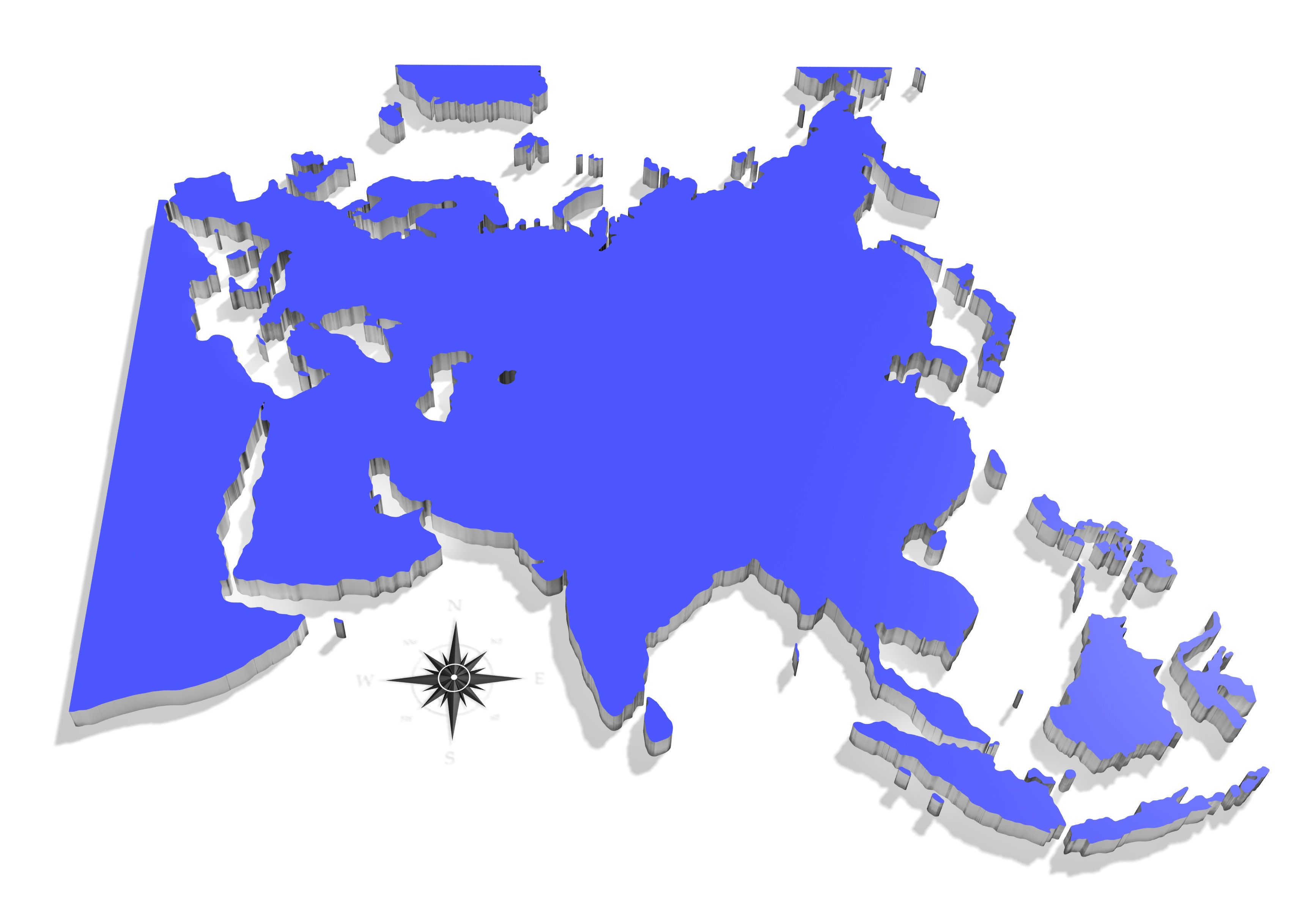 Asia High resolution 3D relief maps 3D model | CGTrader