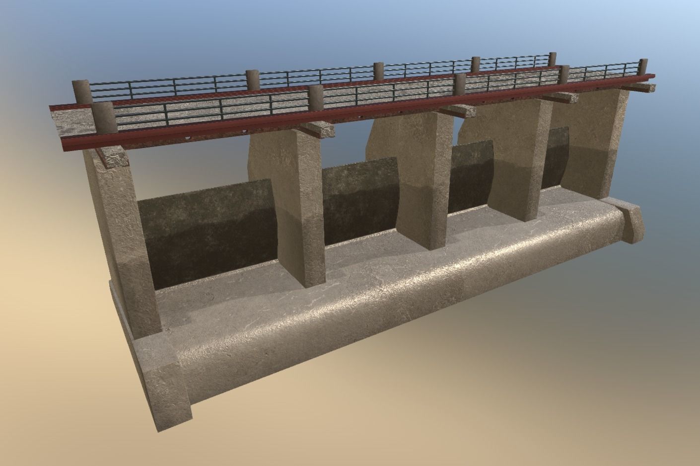 3D model Weir game ready PBR VR / AR / low-poly | CGTrader