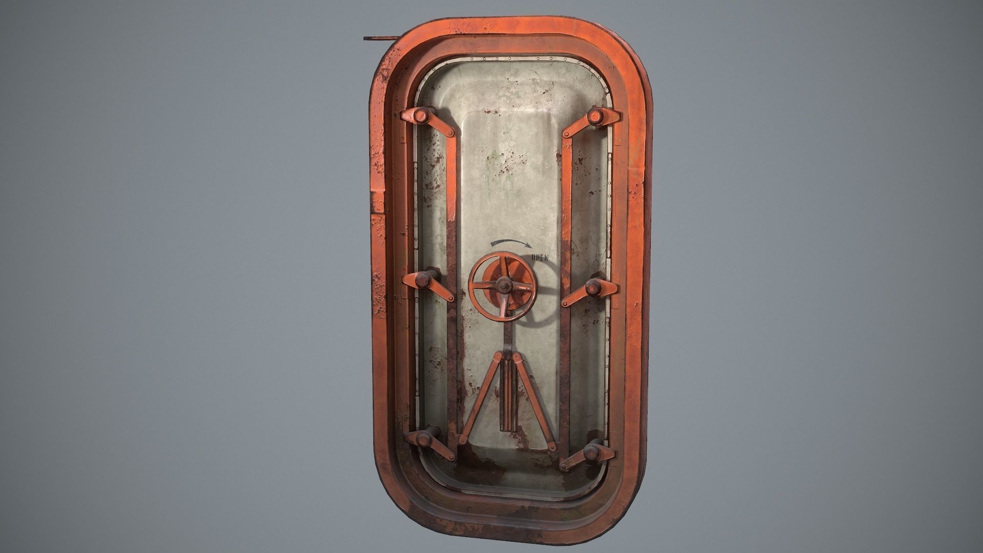 3D model Blast door Game-ready VR / AR / low-poly rigged animated ...