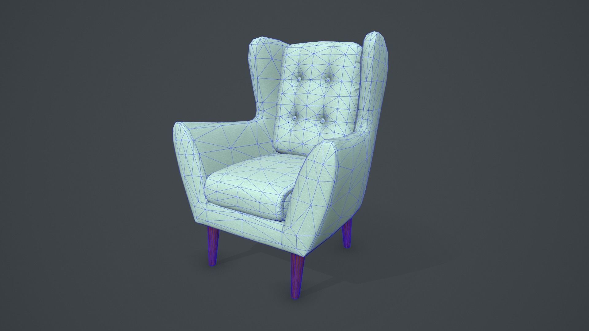 3D model low-poly 3D model - Armchair VR / AR / low-poly | CGTrader
