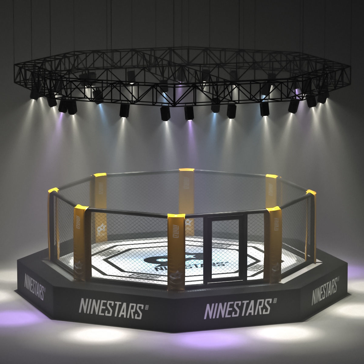 MMA arena octagon 3D model | CGTrader