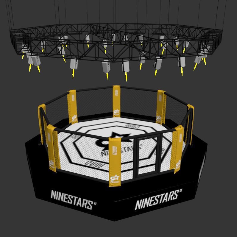 MMA arena octagon 3D model | CGTrader