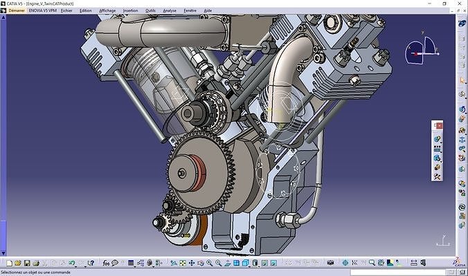 v-Twin engine free 3D model | CGTrader