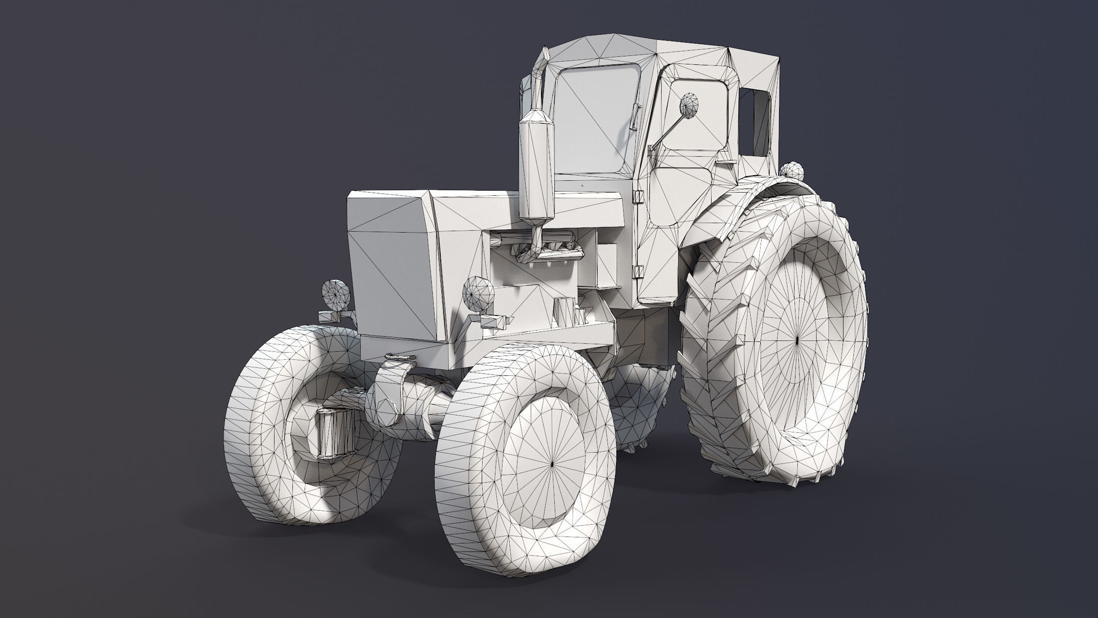 3D model T-40 Tractor Low-Poly VR / AR / low-poly | CGTrader