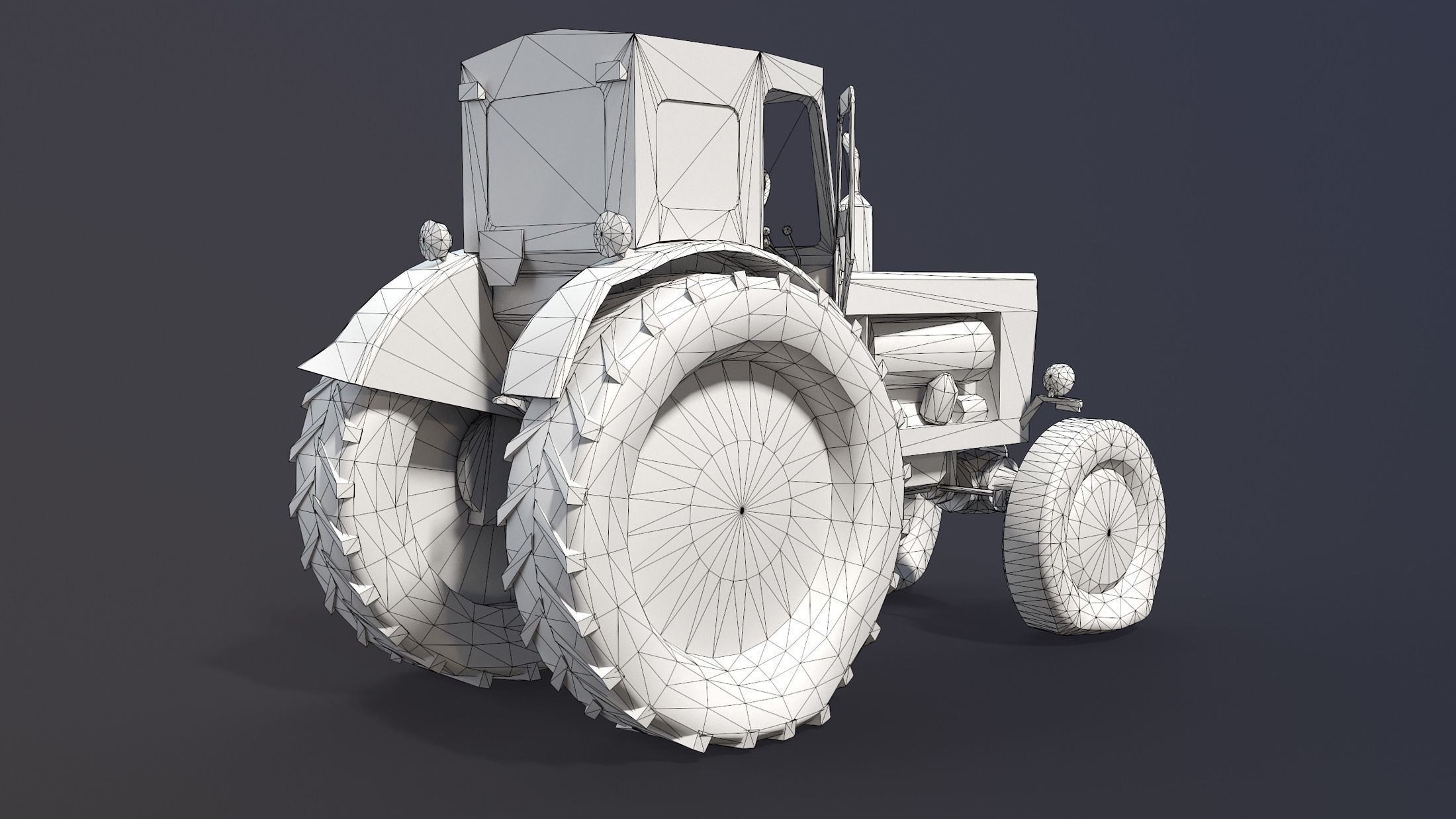3D model T-40 Tractor Low-Poly VR / AR / low-poly | CGTrader