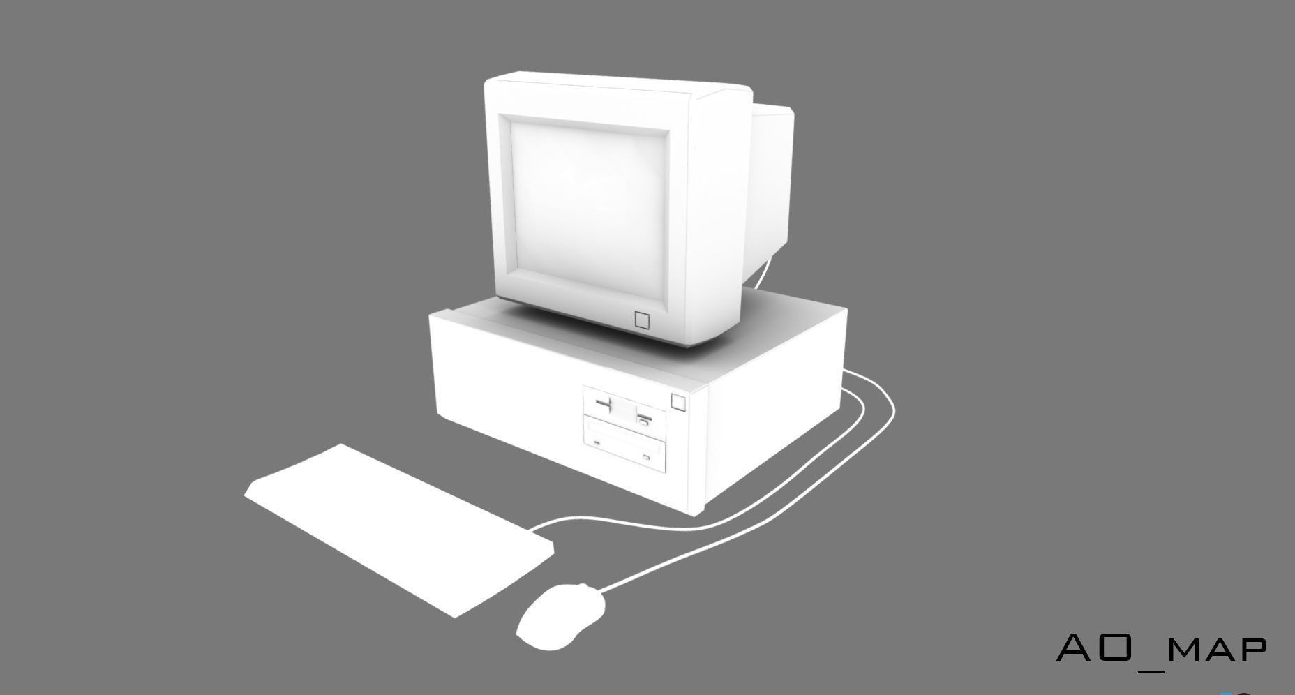 3D model old pc VR / AR / low-poly | CGTrader
