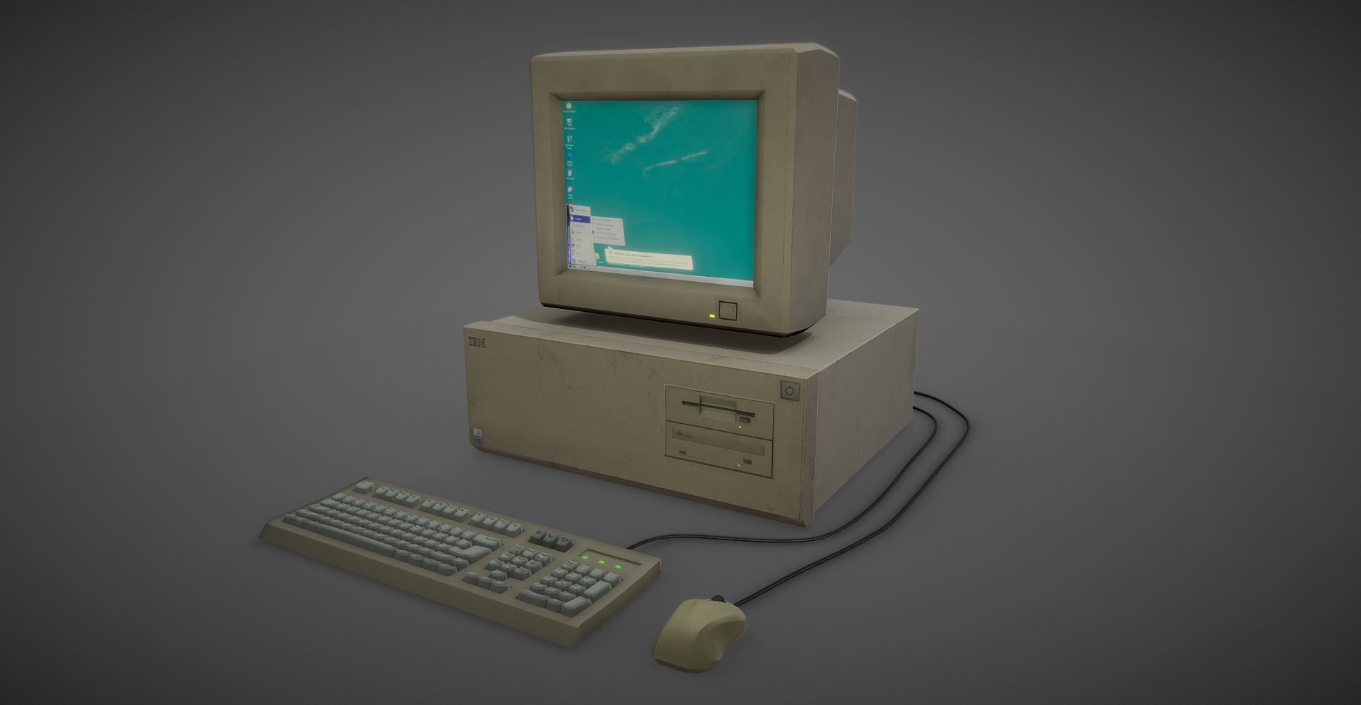 3D model old pc VR / AR / low-poly | CGTrader