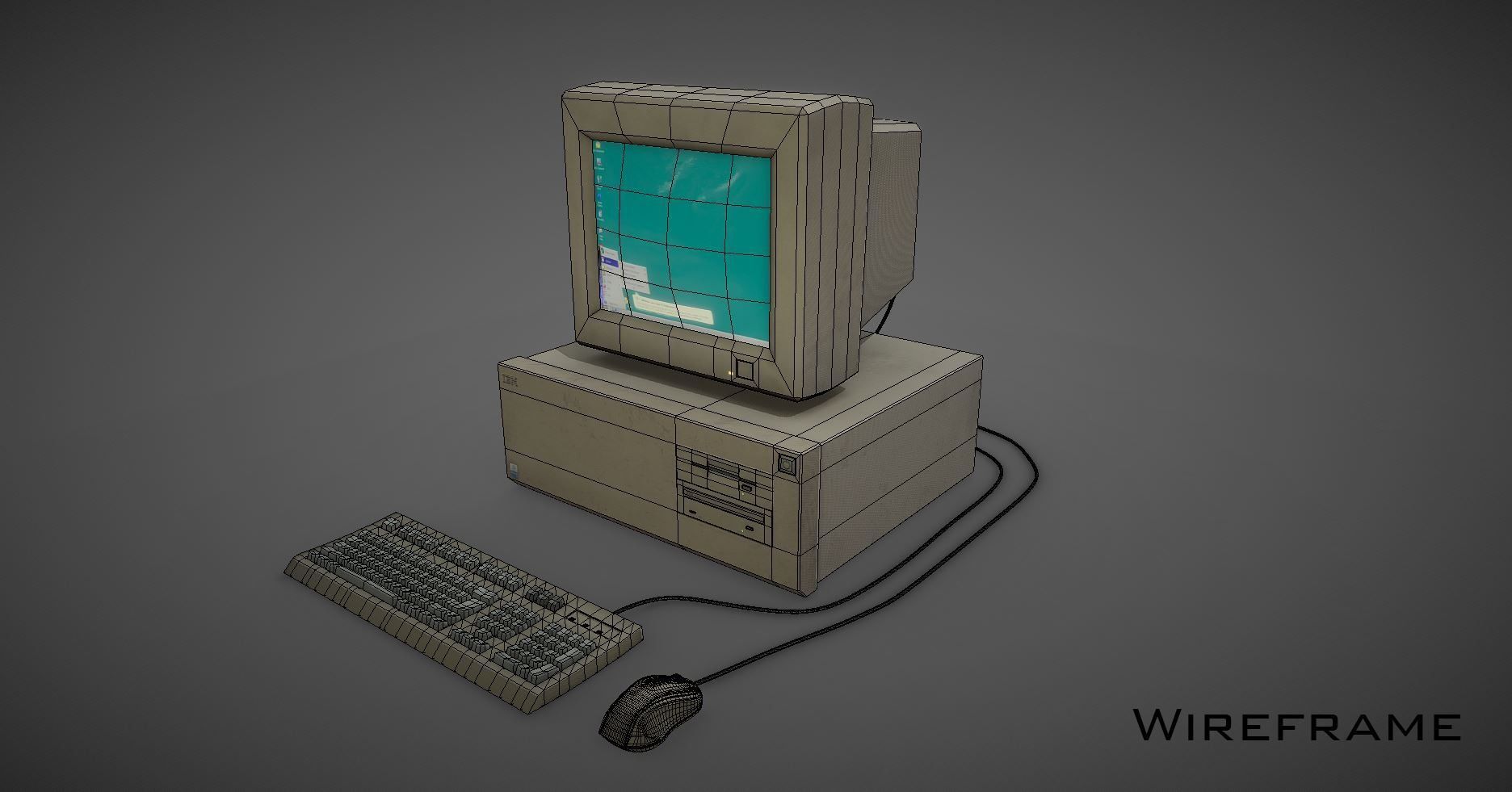 3D model old pc VR / AR / low-poly | CGTrader