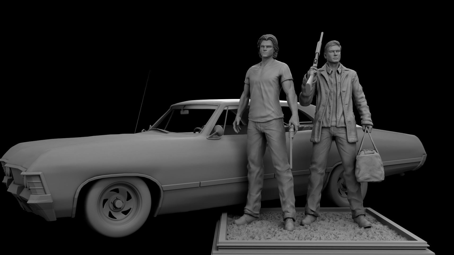 Supernatural - Dean and Sam 3D model 3D printable | CGTrader