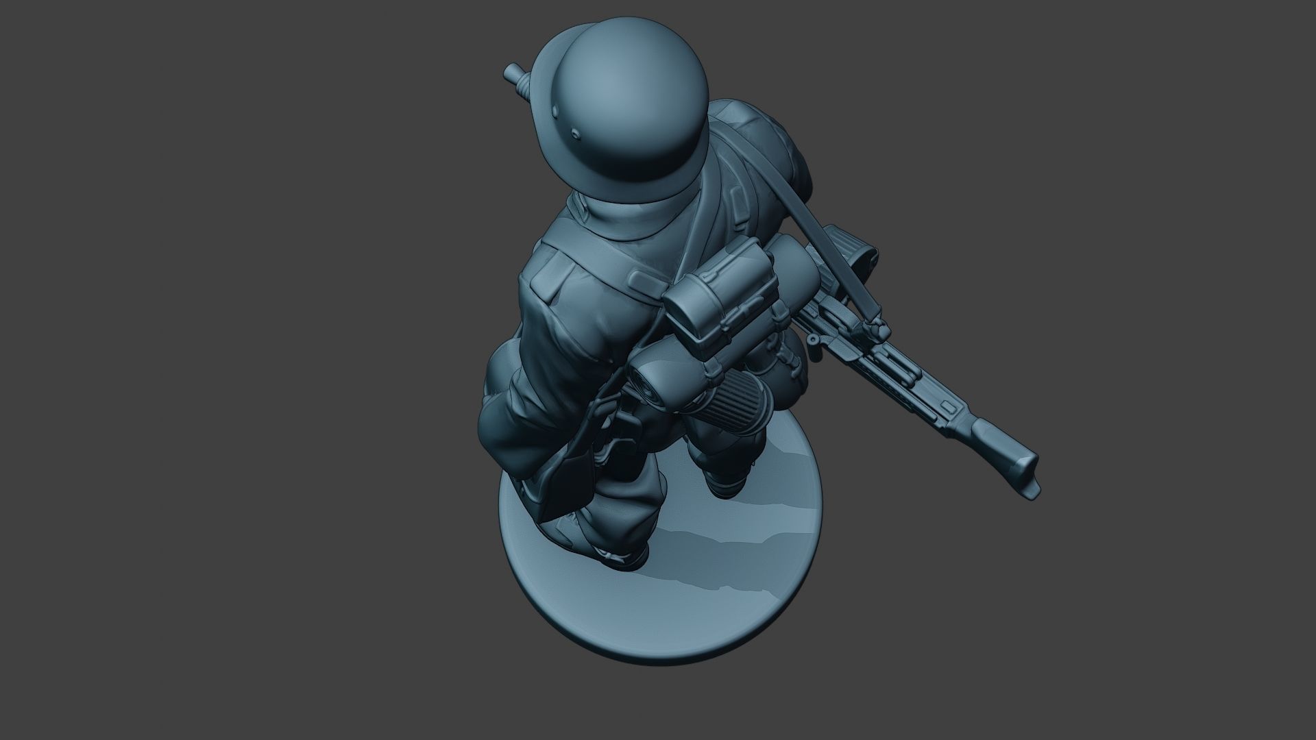 German soldier ww2 MG42 Stand G7 3D model 3D printable | CGTrader