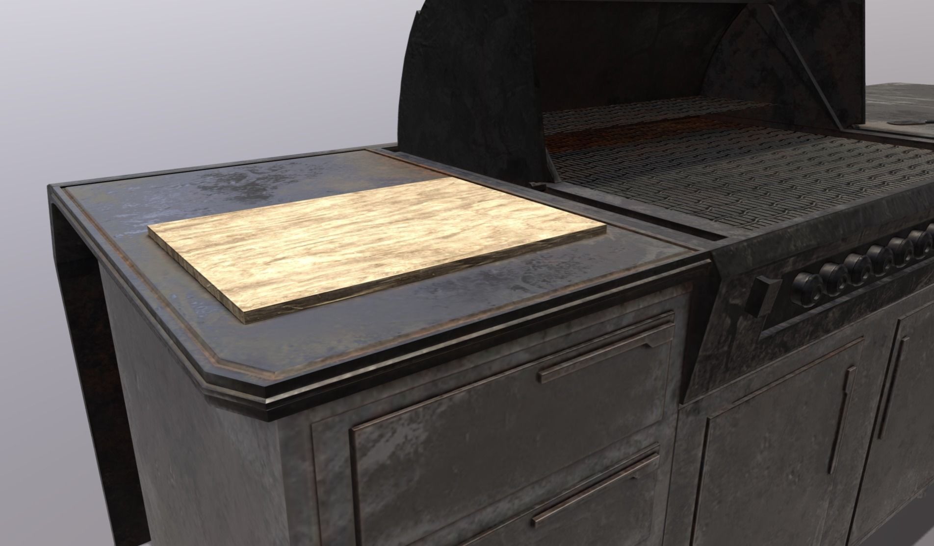 3D model Scifi Barbecue Grill VR / AR / low-poly | CGTrader