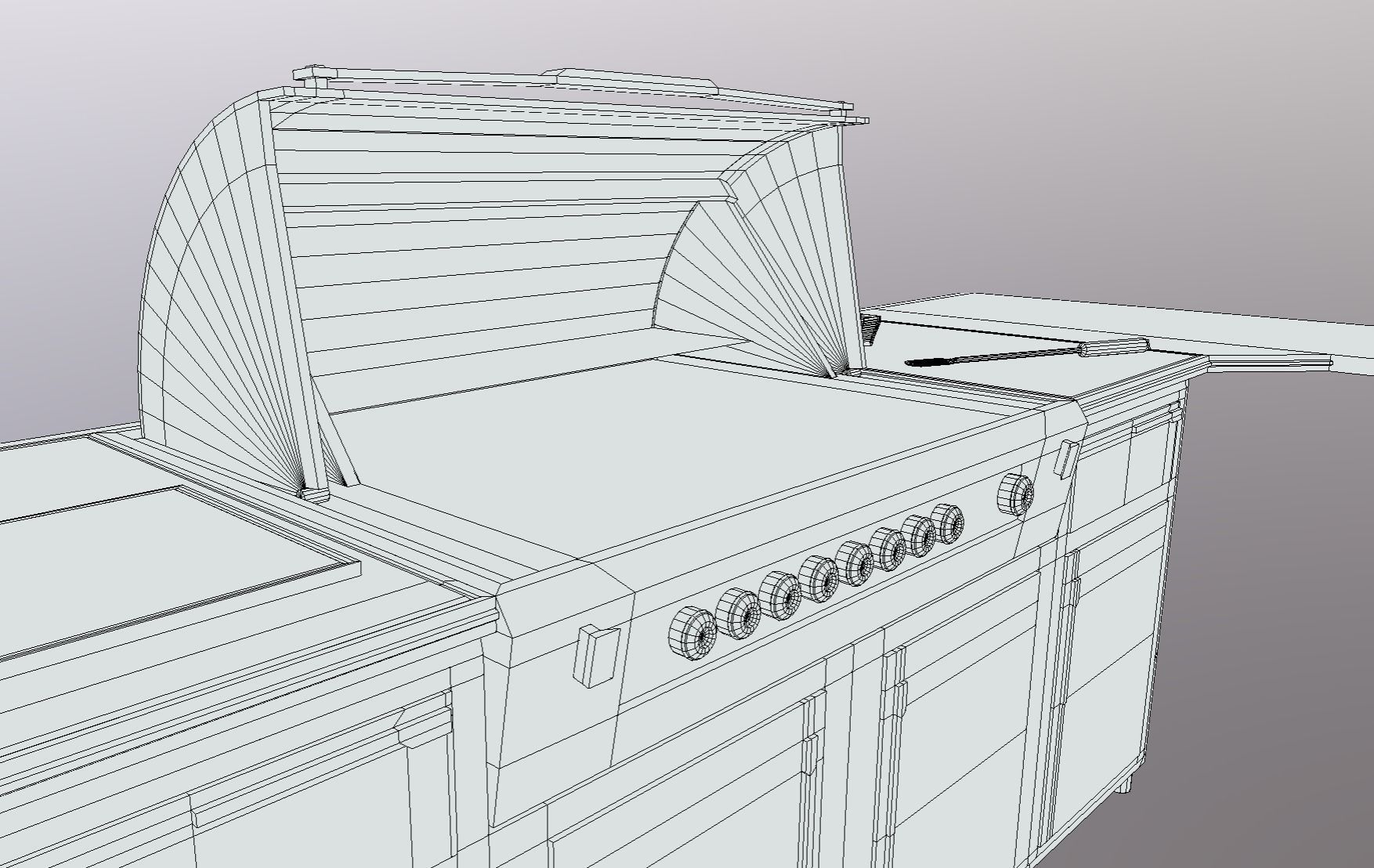 3D model Scifi Barbecue Grill VR / AR / low-poly | CGTrader