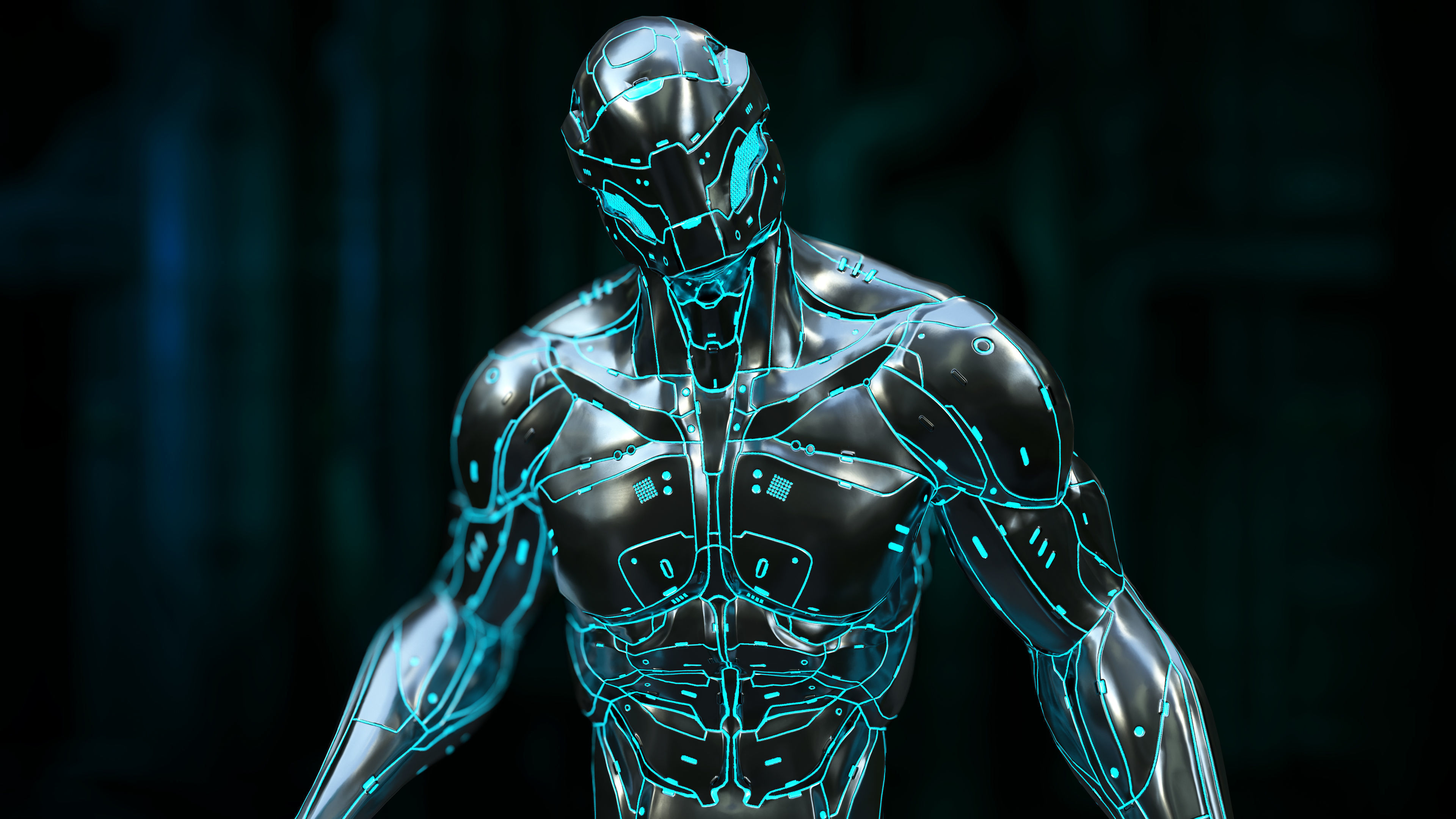 3D model Heavy Nano-Cyborg VR / AR / low-poly rigged | CGTrader