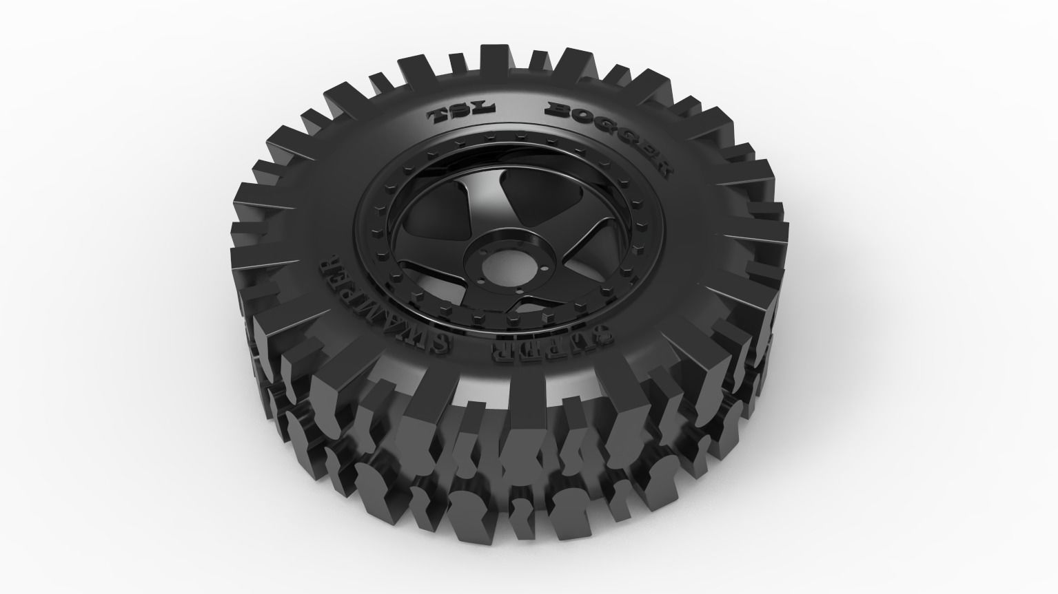 Super Swamper TSL Bogger Scale Tire 3D model 3D printable | CGTrader