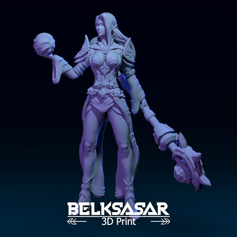Female Elf Wizard 3D model 3D printable | CGTrader