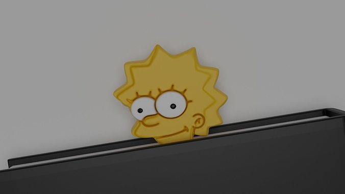 Lisa Simpson Bookmark 3D model 3D printable | CGTrader