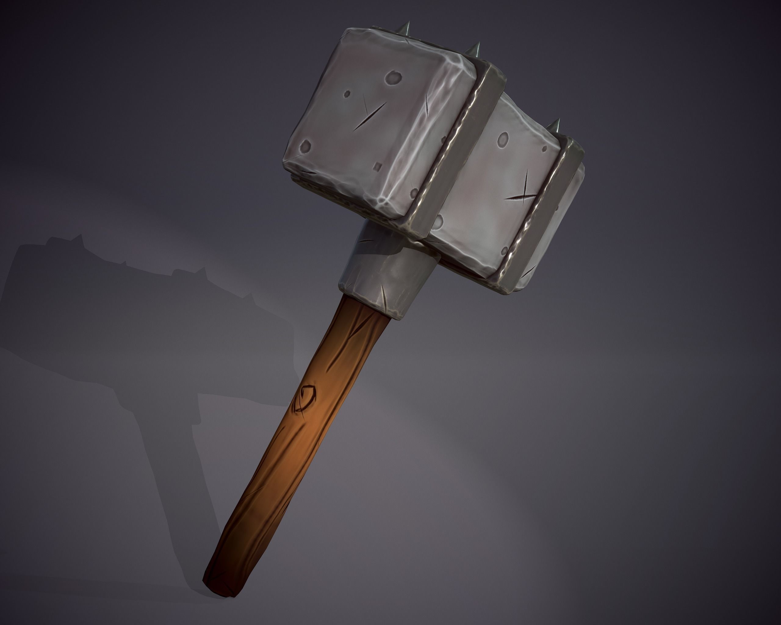 3D model Stylized low poly hammer VR / AR / low-poly | CGTrader