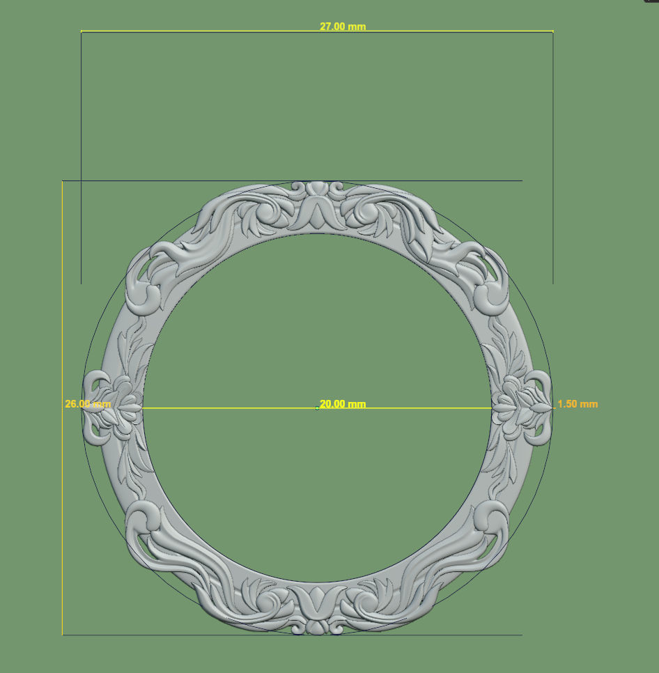 Round Photo Frame 3D model 3D printable | CGTrader