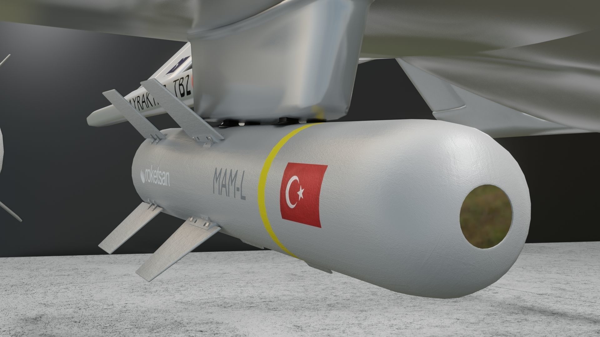 3D model MAM L and MAM C Micro Smart Munition Bomb VR / AR / low-poly ...
