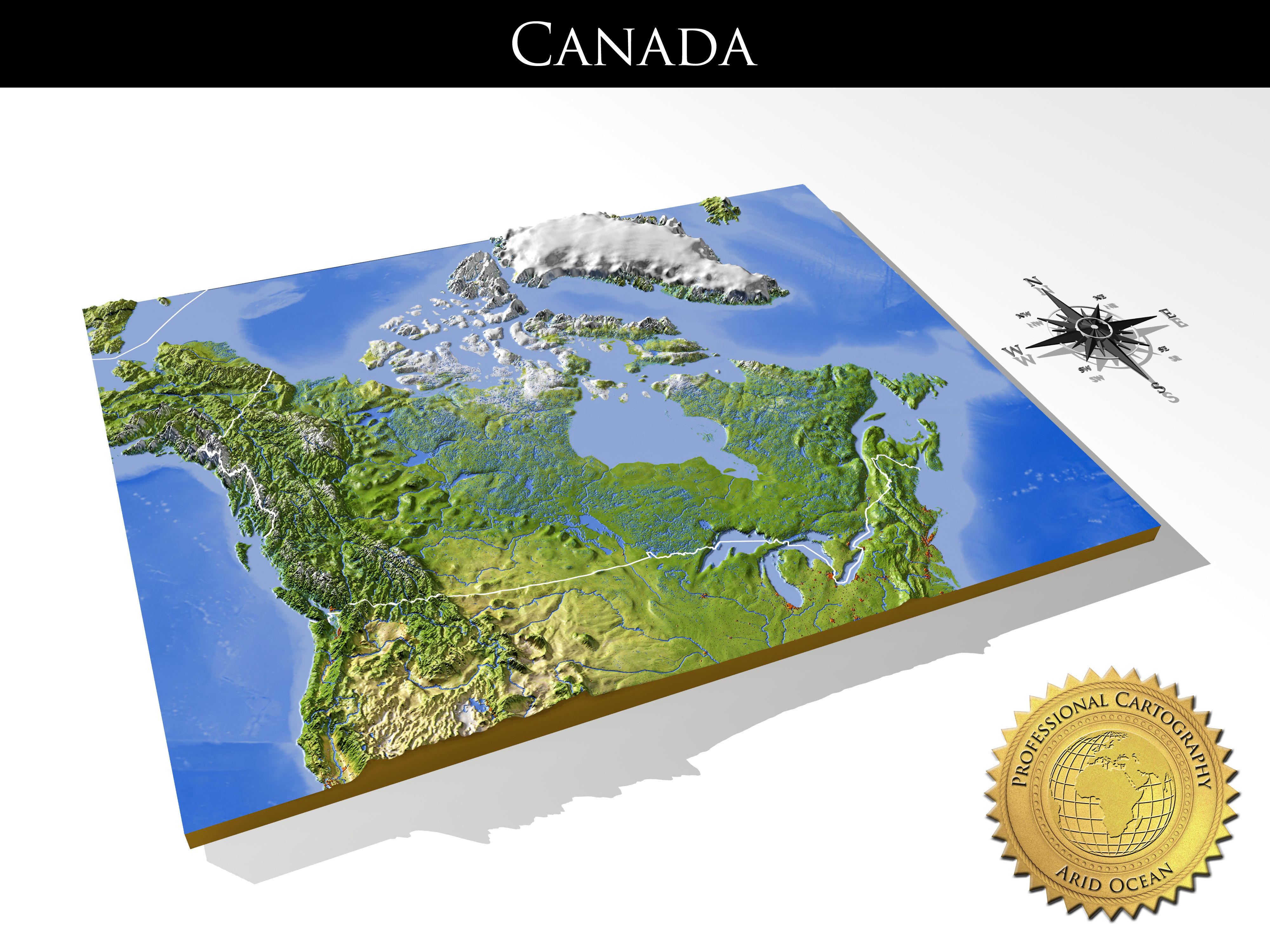 Canada High resolution 3D relief maps 3D model | CGTrader