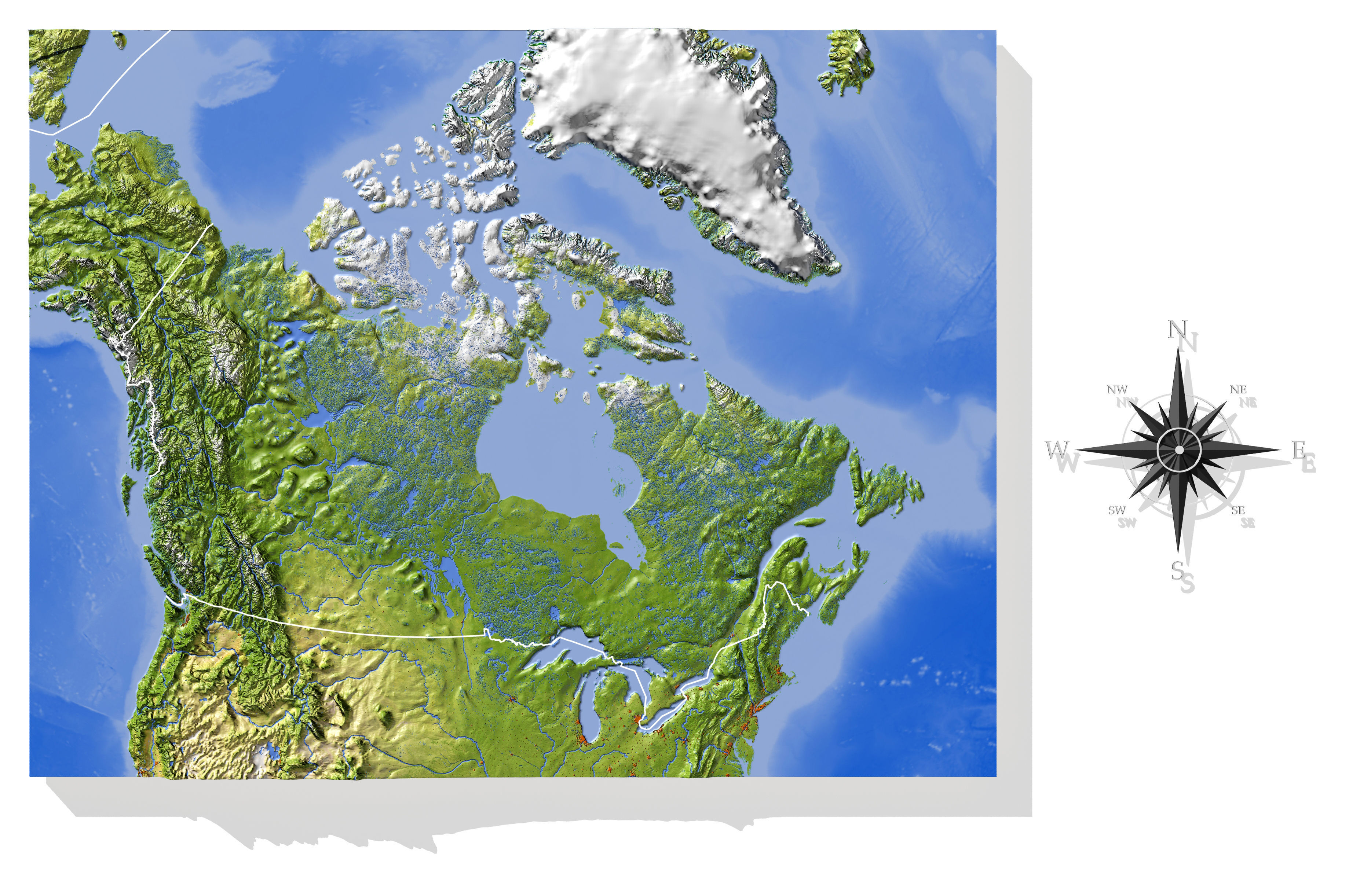Canada High resolution 3D relief maps 3D model | CGTrader