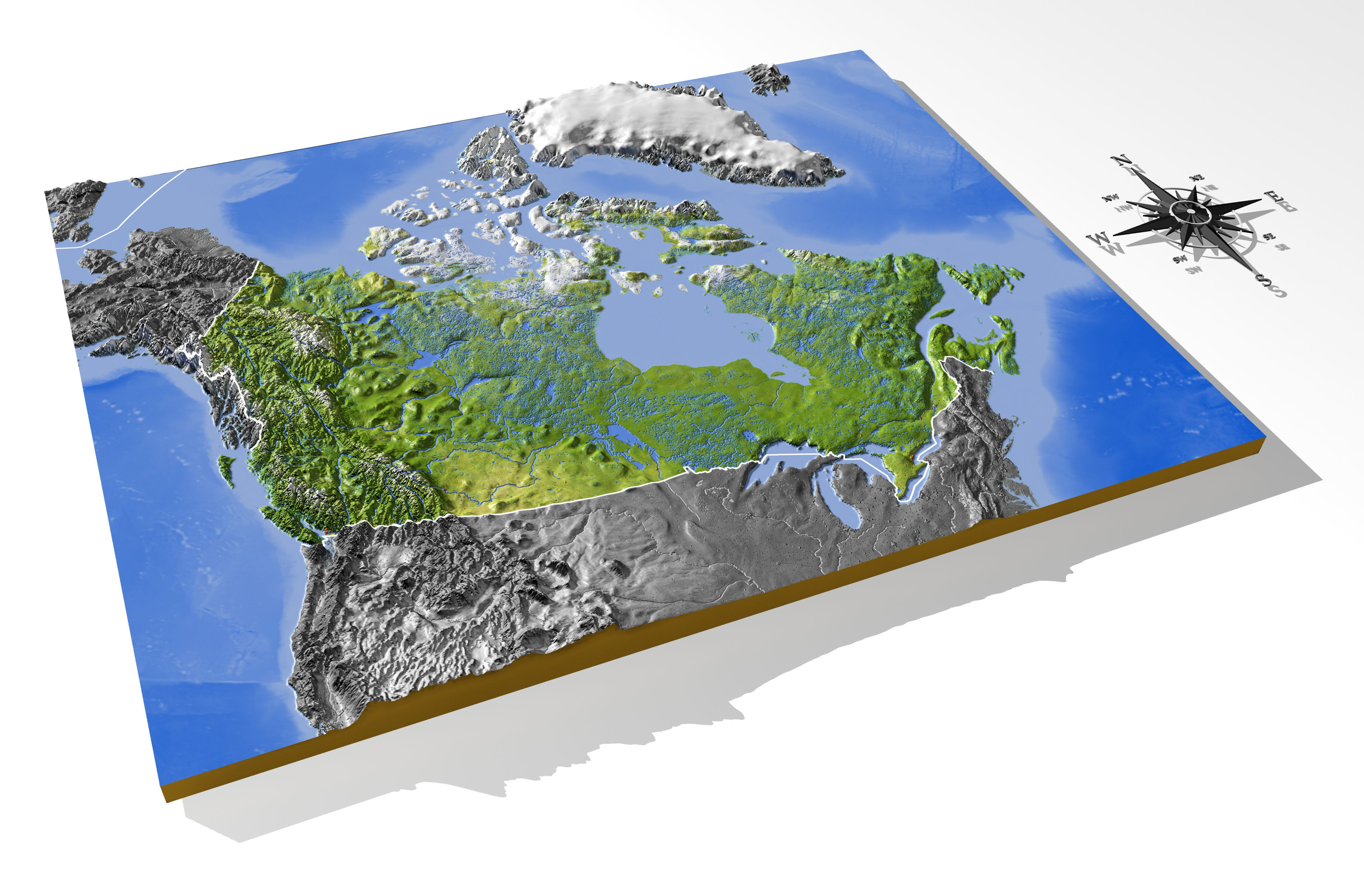 Canada High resolution 3D relief maps 3D model | CGTrader
