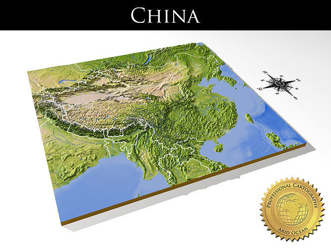 China High resolution 3D relief maps 3D model | CGTrader