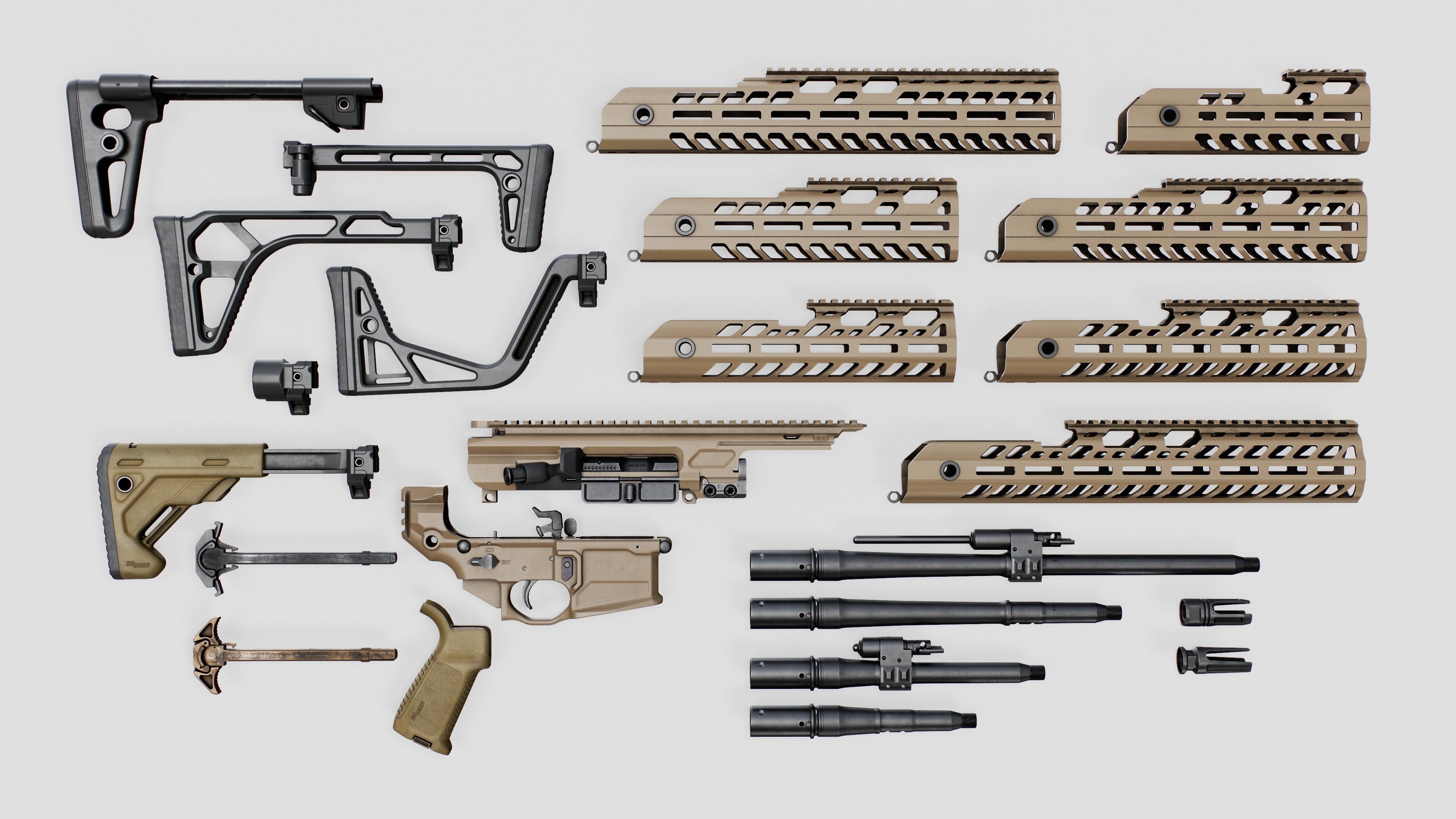 3D model Sig Sauer MCX Virtus Assault Rifle VR / AR / low-poly | CGTrader