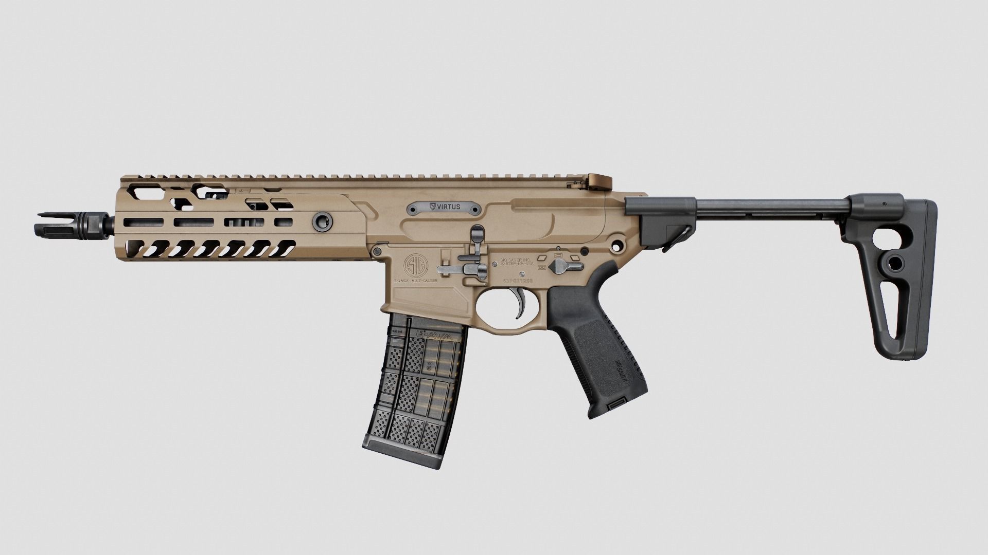 3D model Sig Sauer MCX Virtus Assault Rifle VR / AR / low-poly | CGTrader