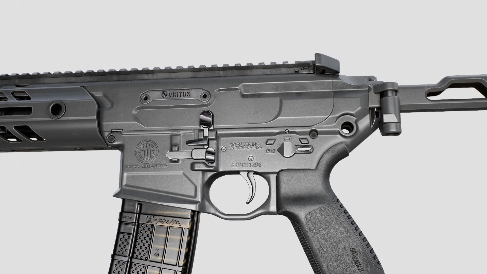 3D model Sig Sauer MCX Virtus Assault Rifle VR / AR / low-poly | CGTrader