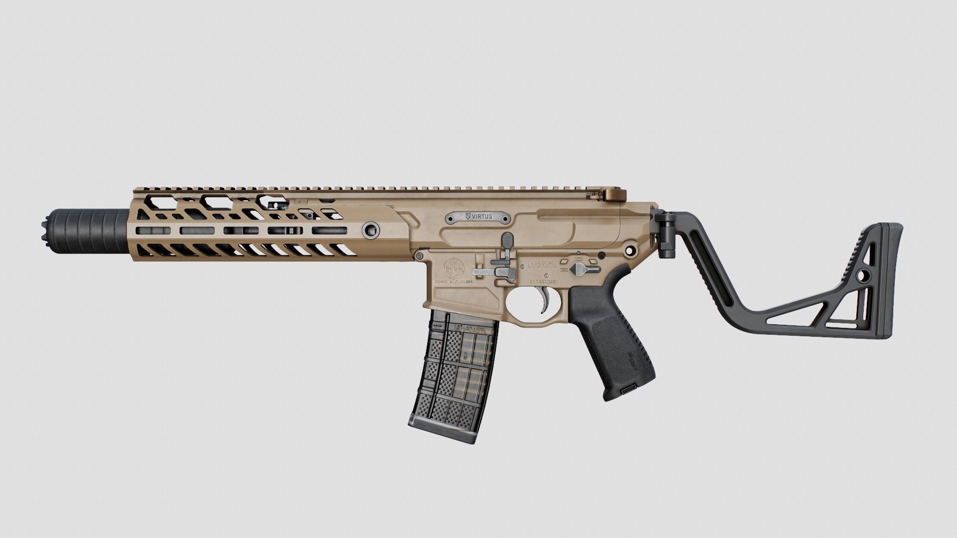 3D model Sig Sauer MCX Virtus Assault Rifle VR / AR / low-poly | CGTrader