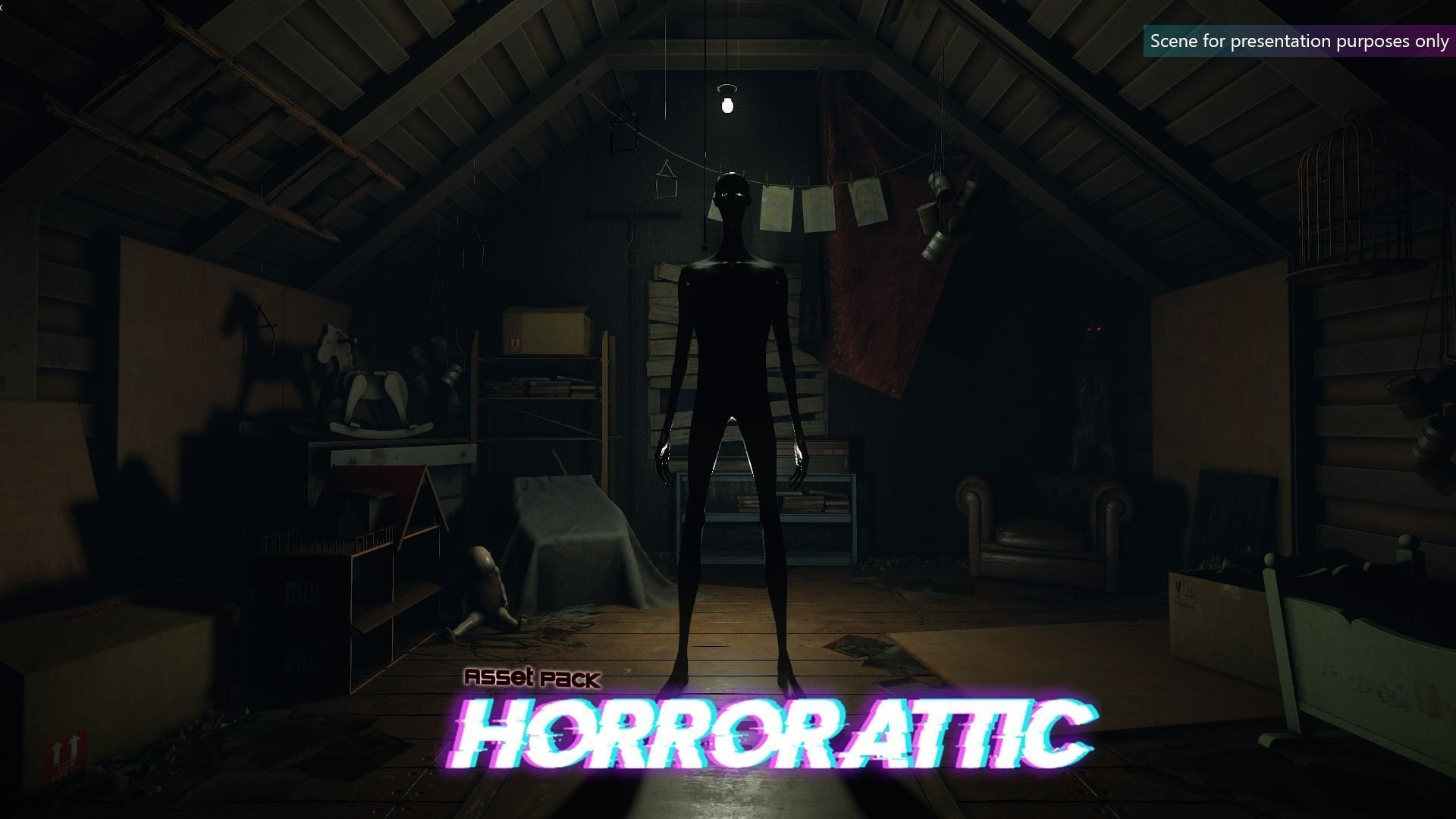 3D model Low-Poly Horror Attic Pack VR / AR / low-poly | CGTrader
