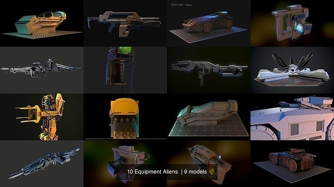 10 Equipment Aliens 3D Model Collection | CGTrader