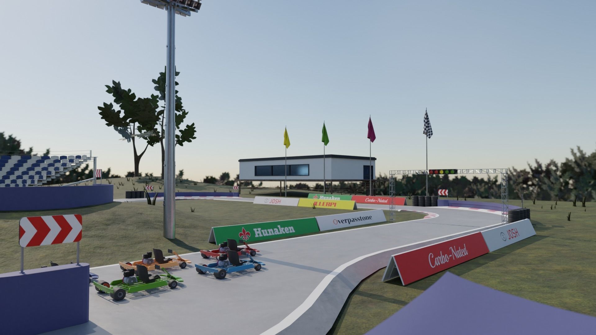 3D model Go Kart race track VR / AR / low-poly | CGTrader