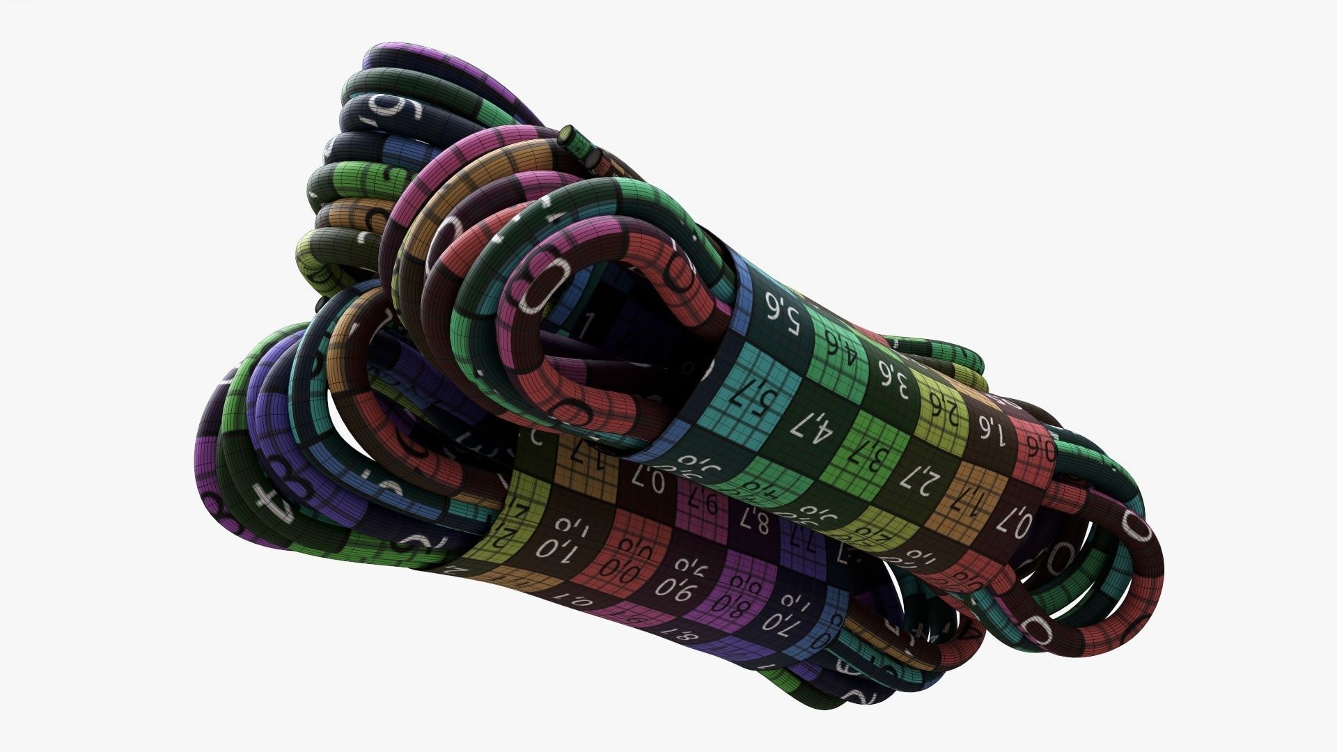 Round shoelace three bundles 3D model | CGTrader