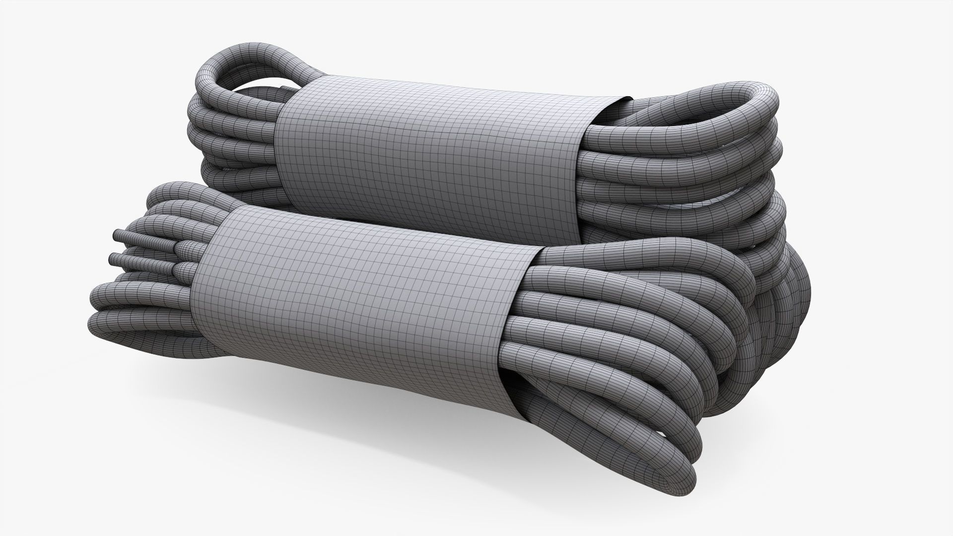 Round shoelace three bundles 3D model | CGTrader