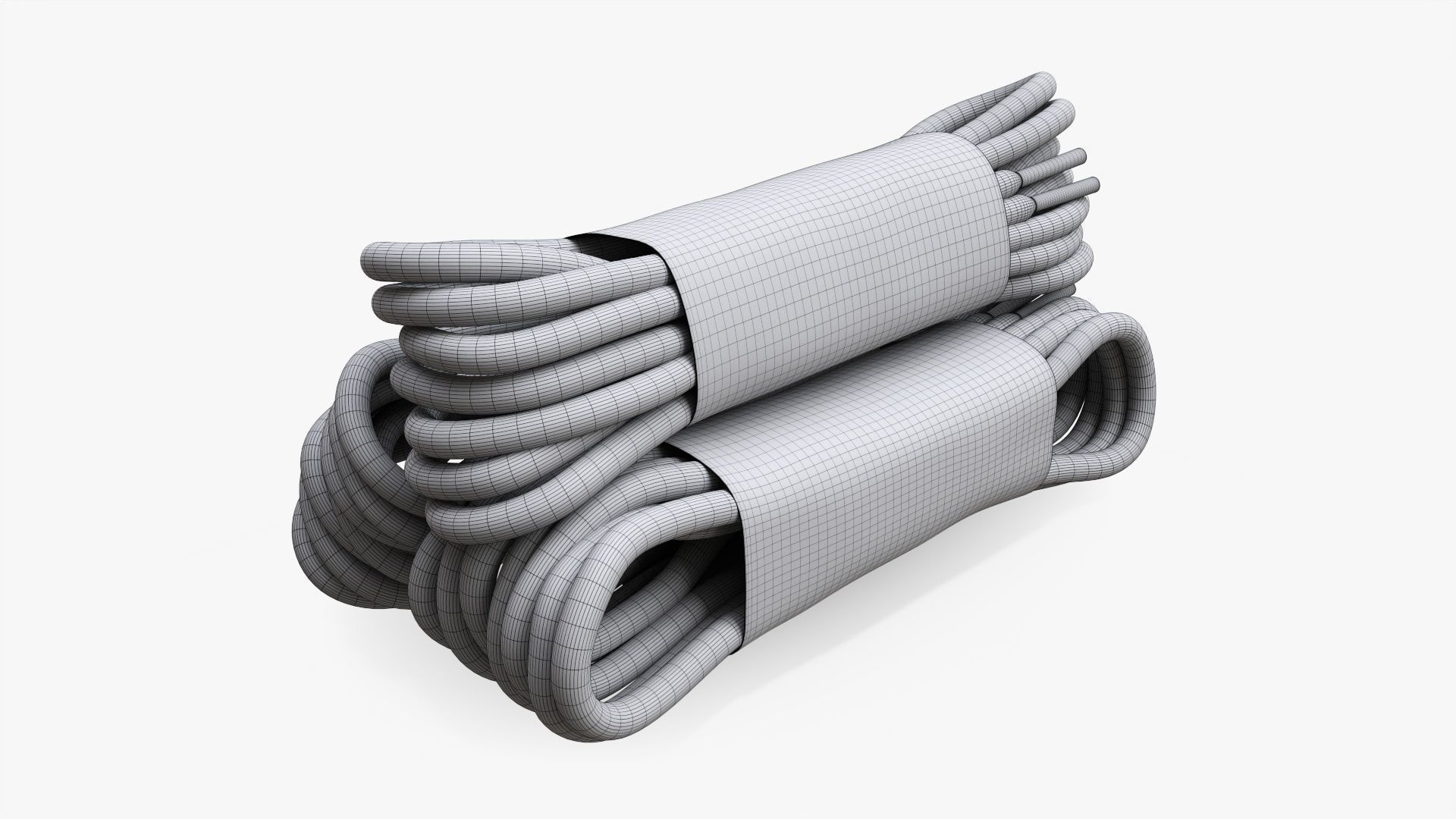 Round shoelace three bundles 3D model | CGTrader