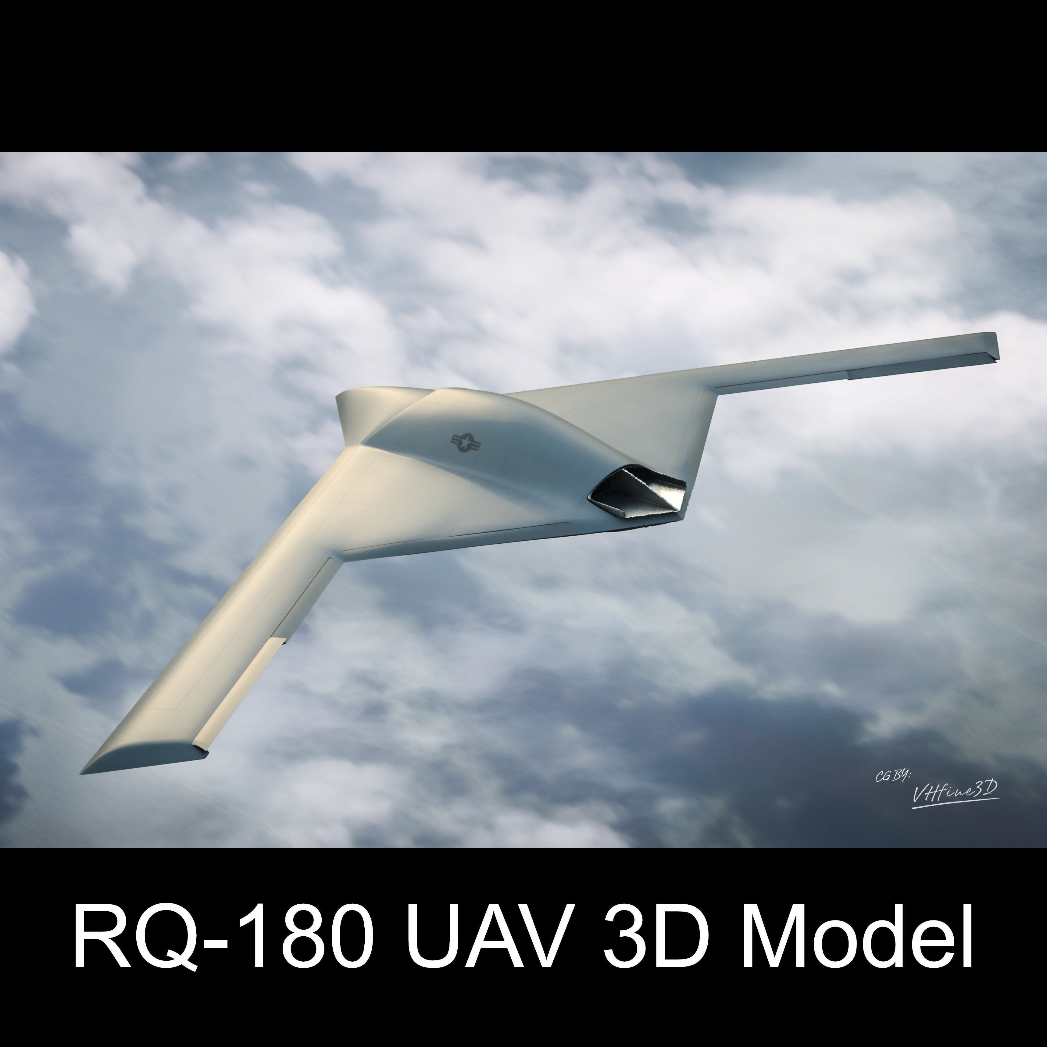 3D RQ-180 Unmanned reconnaissance aircraft 3D model | CGTrader