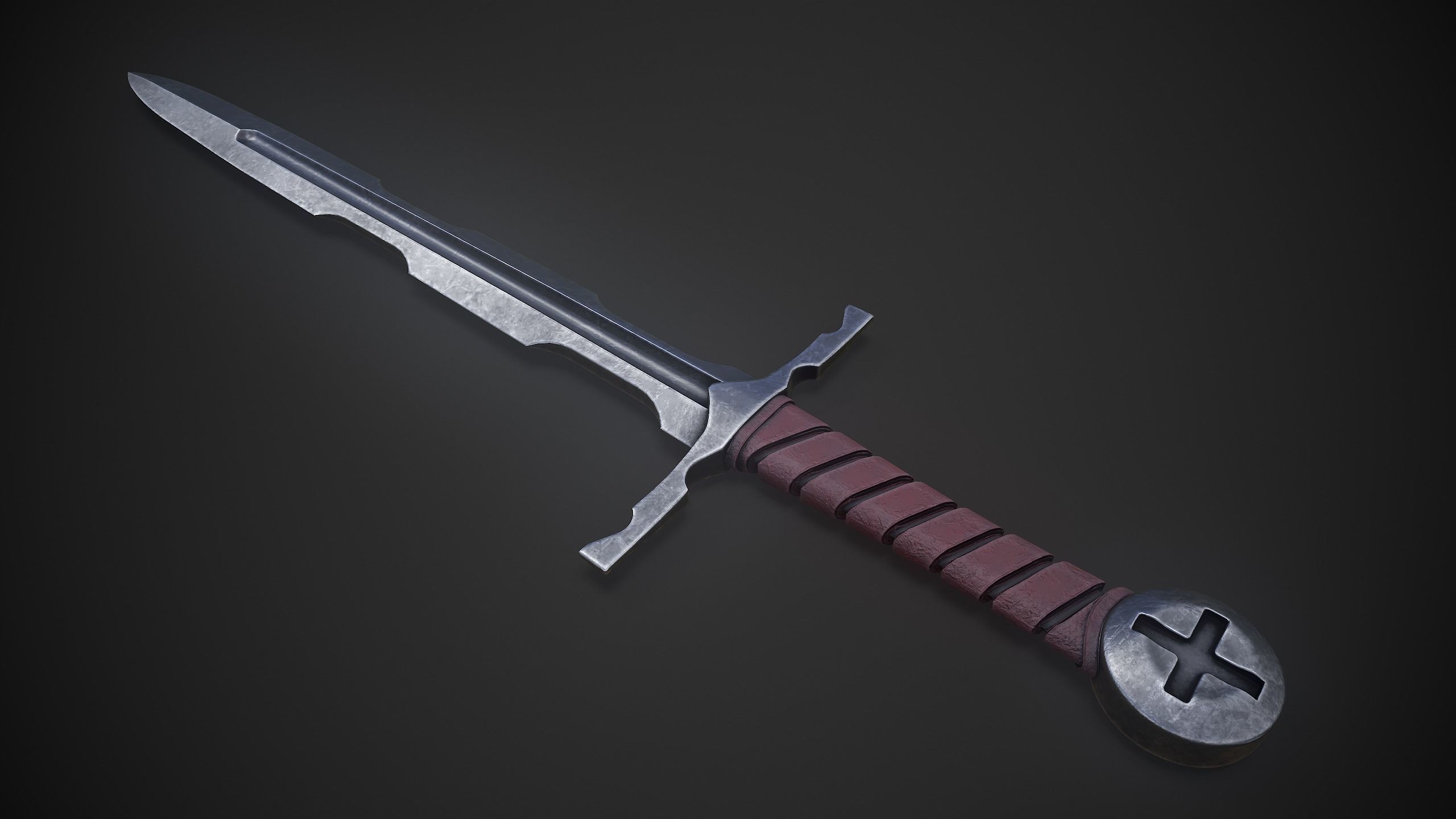 3D model Templar Broadsword VR / AR / low-poly | CGTrader