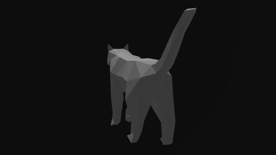 Low-poly cat 3D model 3D model 3D printable | CGTrader