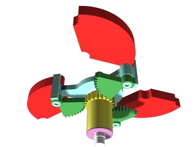 folding flywheel 3D model animated | CGTrader