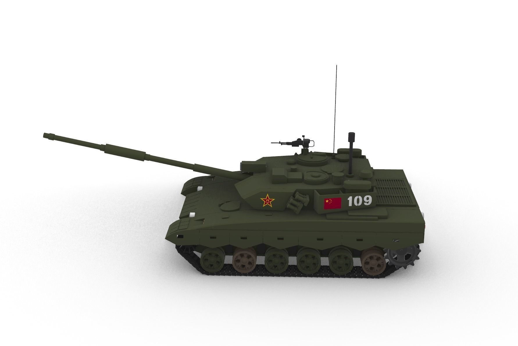 ZTZ-96 Battle Tank 3D model | CGTrader