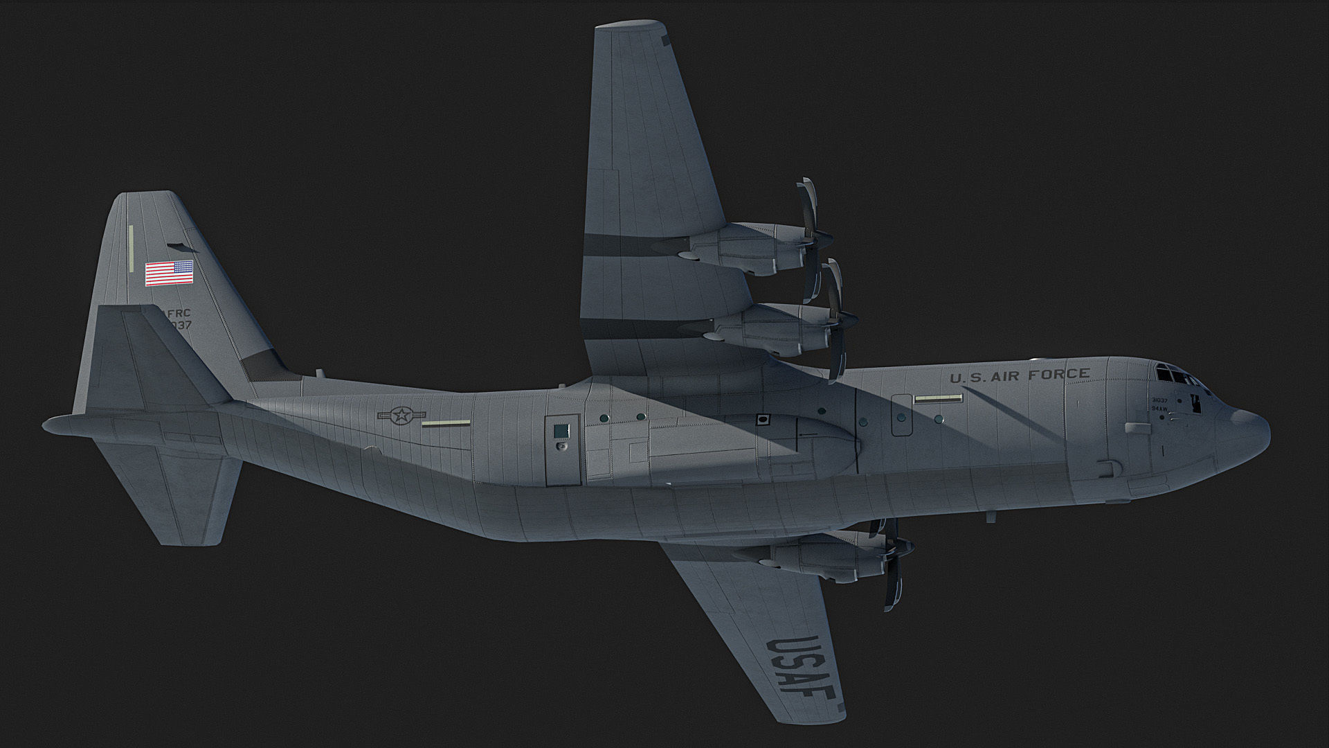 3D model C130 Super Hercules VR / AR / low-poly | CGTrader