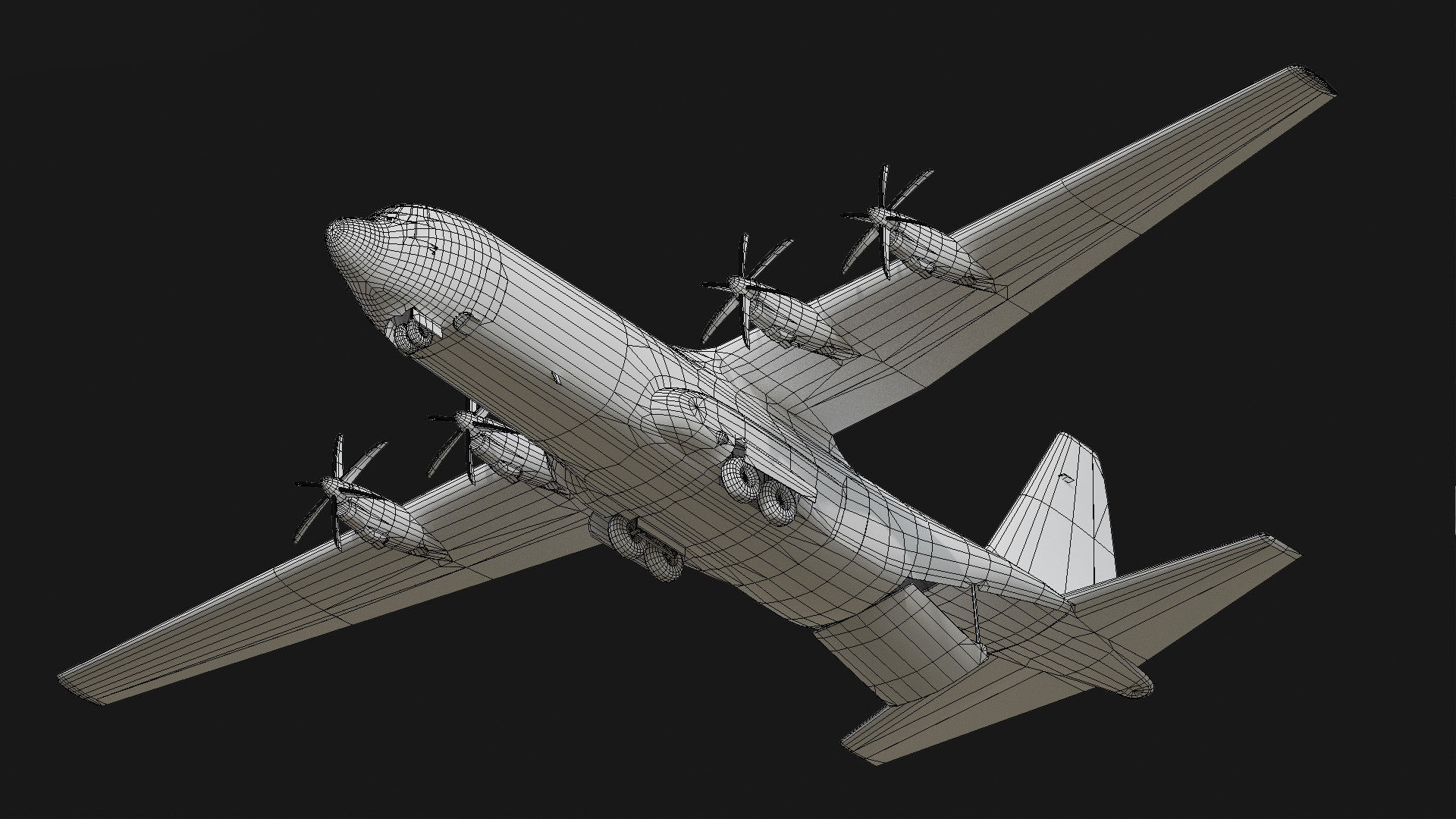 3D model C130 Super Hercules VR / AR / low-poly | CGTrader